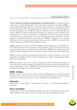 Idpms - design development workshop 2003 | PDF