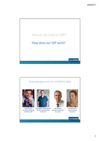 Implementing an IDP at KU Leuven | PDF