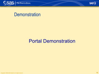 Creating Dashboards with the SAS Information Delivery Portal | PPT ...