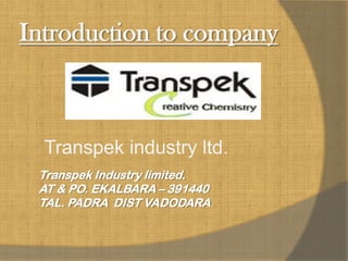 Industrial report presentation | PPTX