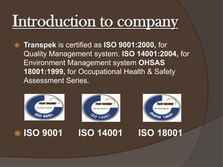 Industrial report presentation | PPTX