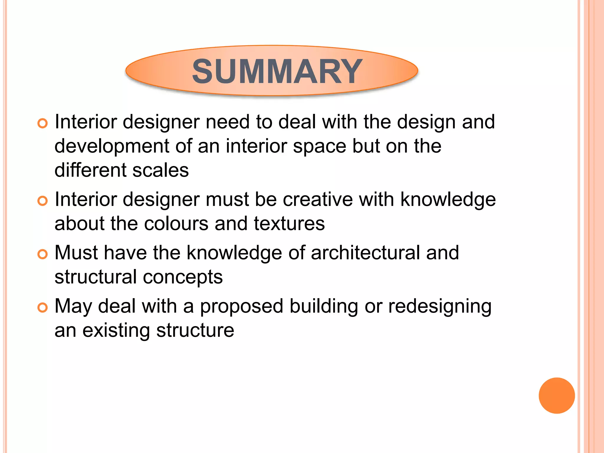 Interior designer profession presentation | PPTX