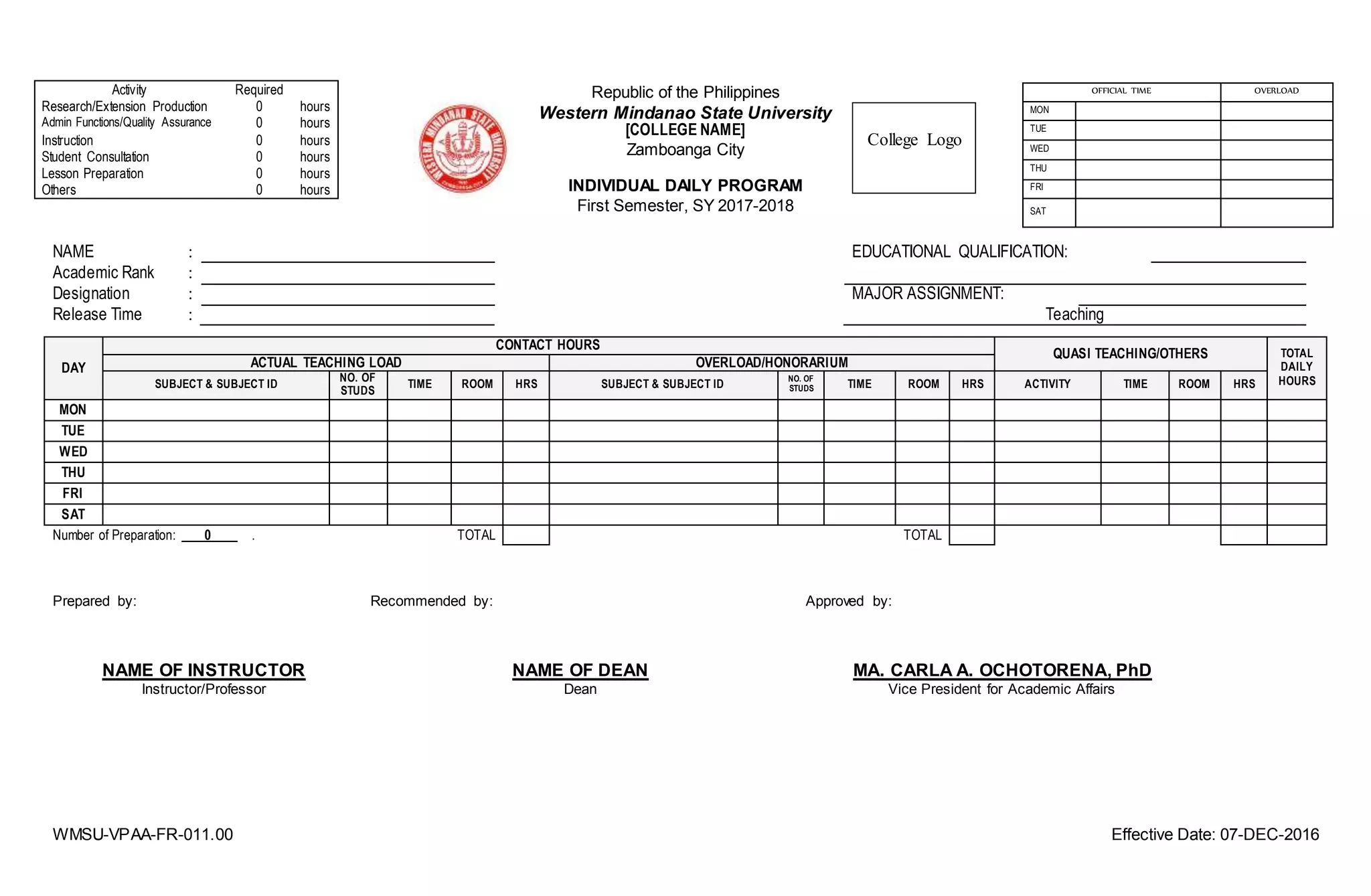Idp template wmsu vpaa-fr-011.00 (1) | DOCX