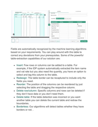 IDP with Intelligent Table Extraction | PDF