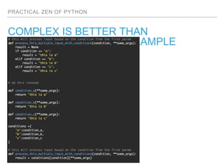 Practical Zen of Python | PPTX