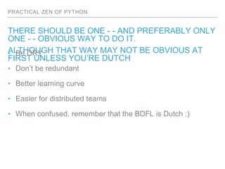 Practical Zen of Python | PPTX