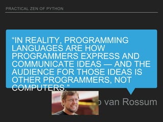 Practical Zen of Python | PPTX