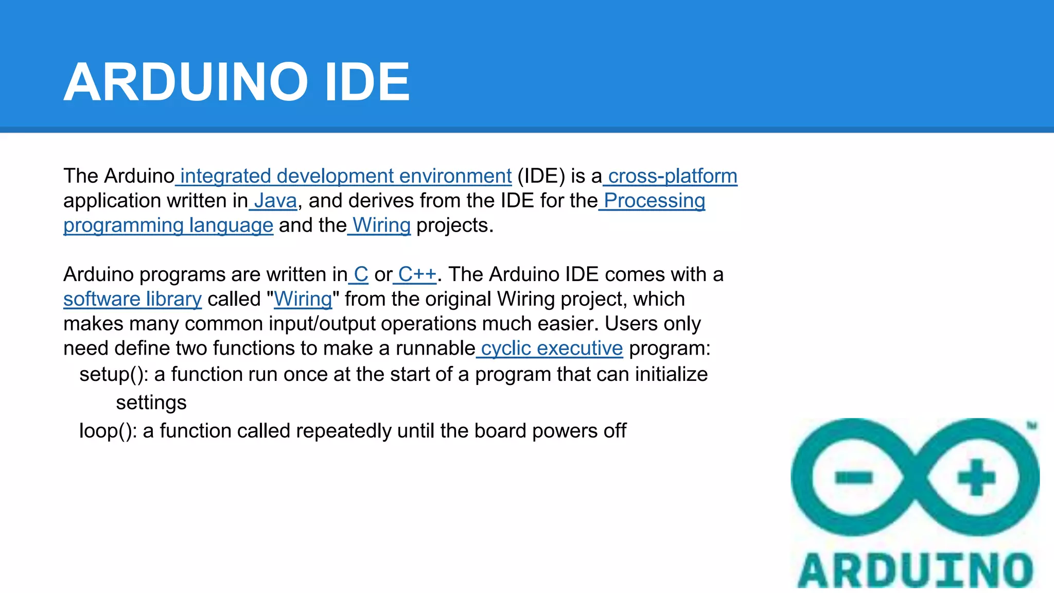 Arduino | PPTX | Programming Languages | Computing