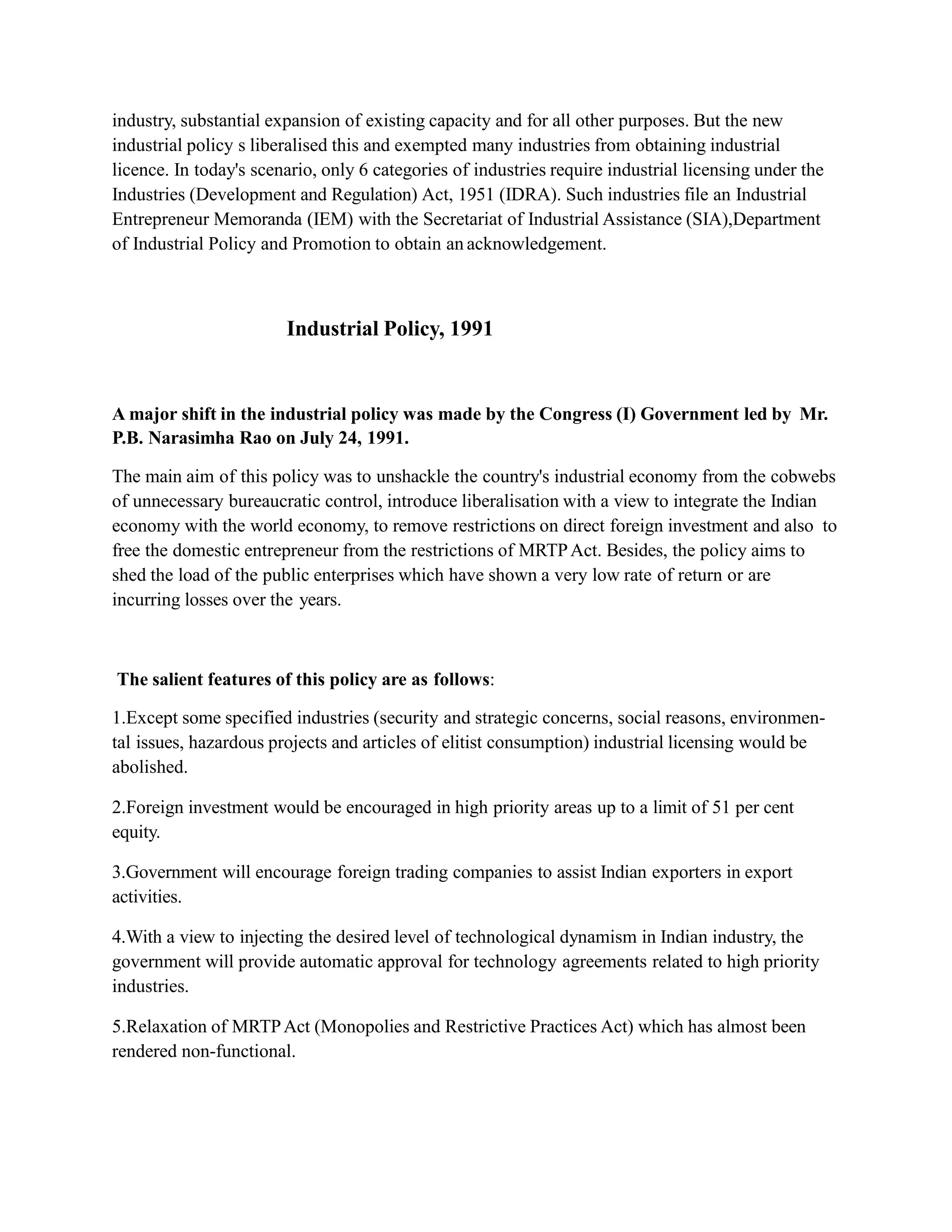 I d r act & 1991 new policy | PPTX