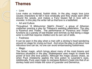 Themes and Plot Analysis in A Midsummer Night's Dream by William ...