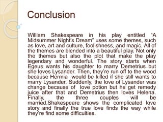 Themes and Plot Analysis in A Midsummer Night's Dream by William ...
