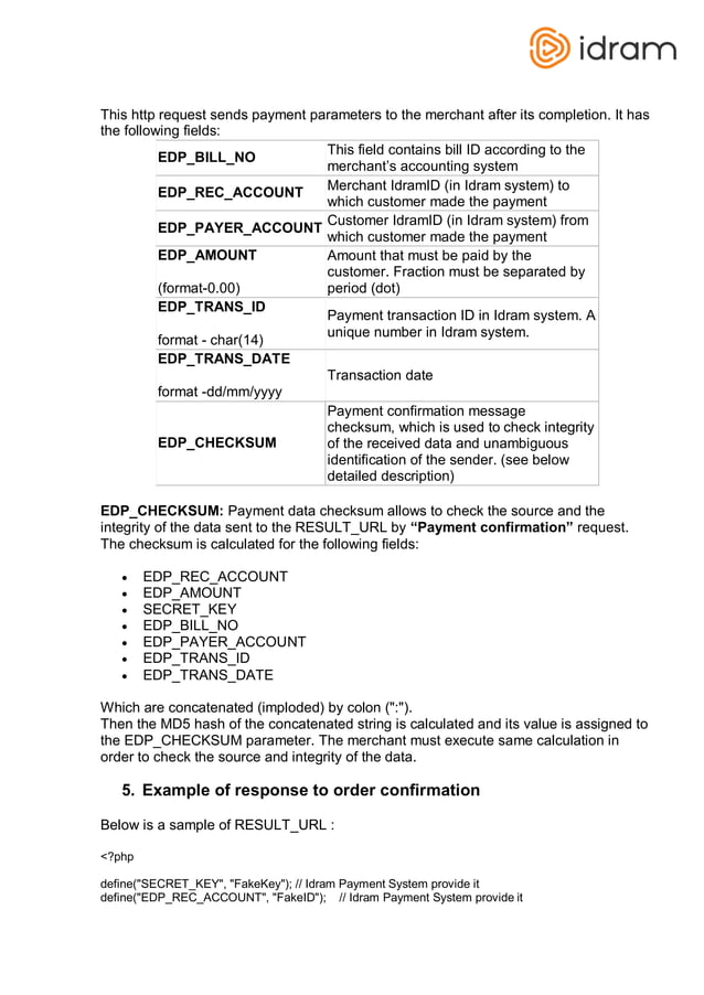 Idram merchant api- Idram Payment System merchant interface description ...
