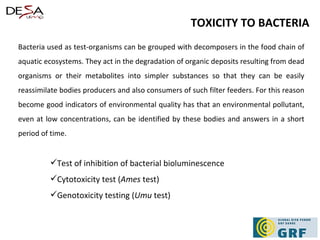 Selection of Biological Methods for Industrial Effluents Assessments | PPT