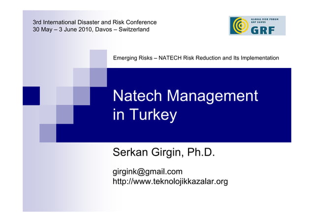 Natech Management in Turkey | PDF | Disasters