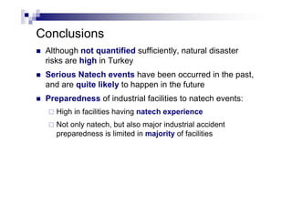 Natech Management in Turkey | PDF