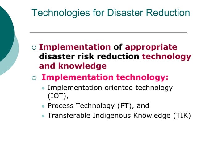 Integrated Disaster Risk Management: Challenges for Its Implementation ...