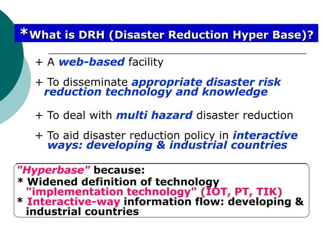 Integrated Disaster Risk Management: Challenges for Its Implementation ...