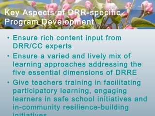 Integrating Disaster Risk Reduction into the Curriculum: A Technical ...