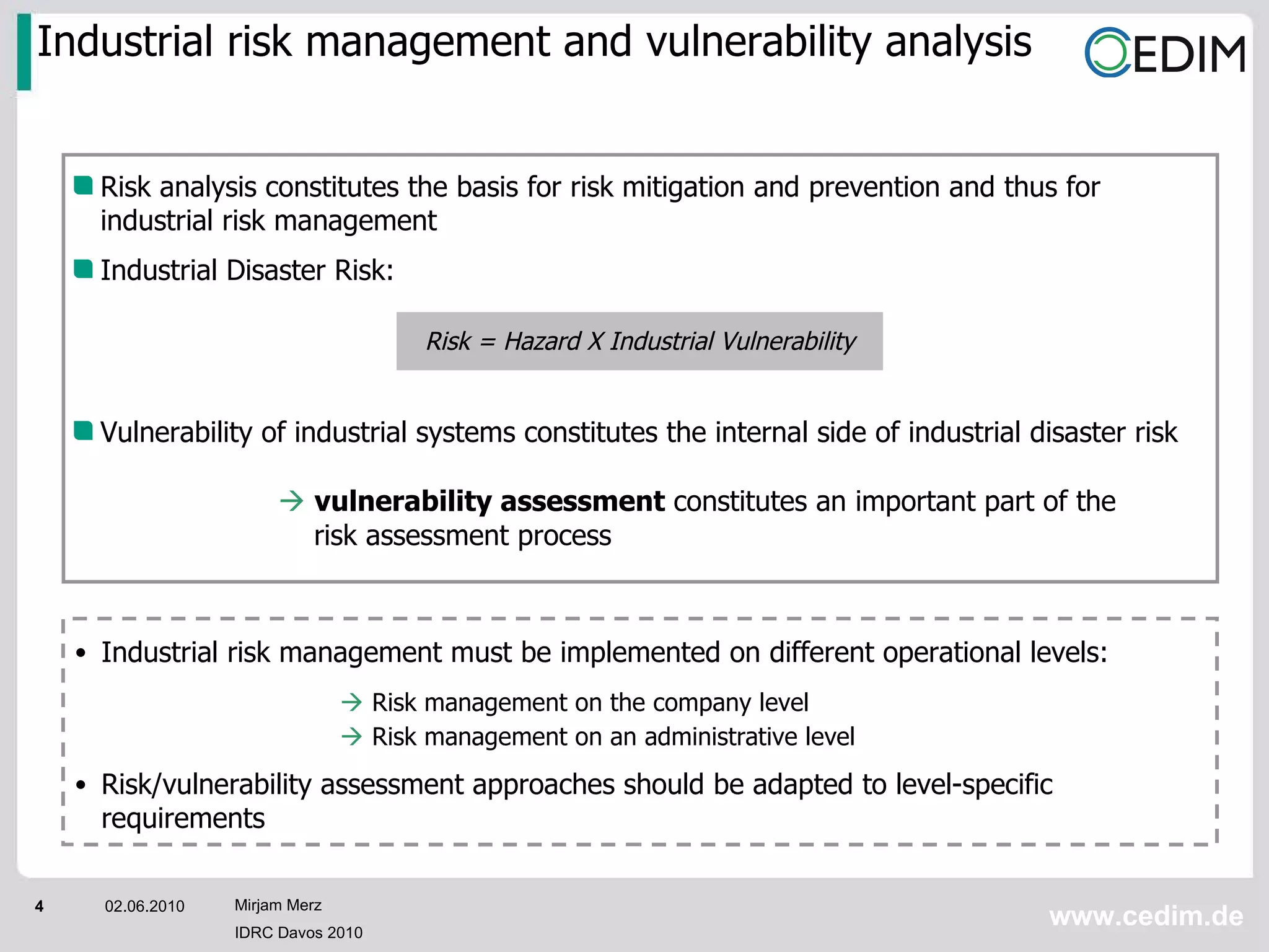 An indicator framework for the assessment of the indirect disaster ...