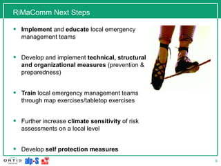 Area wide risk assessment – a best practice example in the Province of ...