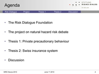 Natural Hazard Management and Communication: Potentials for Prevention ...