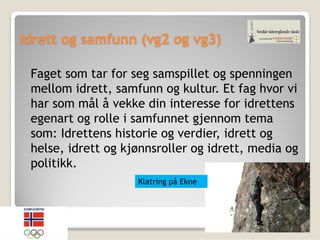 Idrettsfag presentasjon | PDF