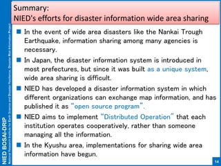 Current Status of Disaster Information Sharing System in Japan and ...