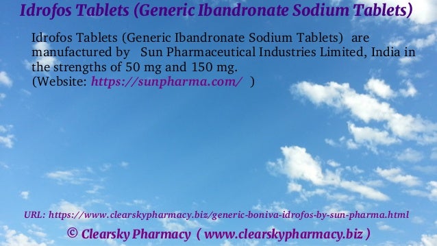 Idrofos Tablets (Generic Ibandronate Sodium Tablets) | PPT