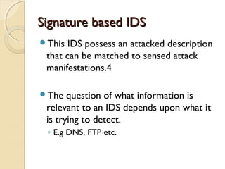 AN INTRUSION DETECTION SYSTEM | PPT