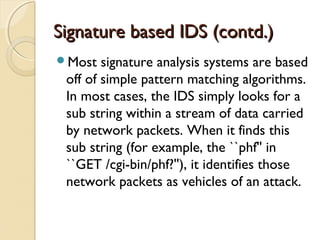 AN INTRUSION DETECTION SYSTEM | PPT