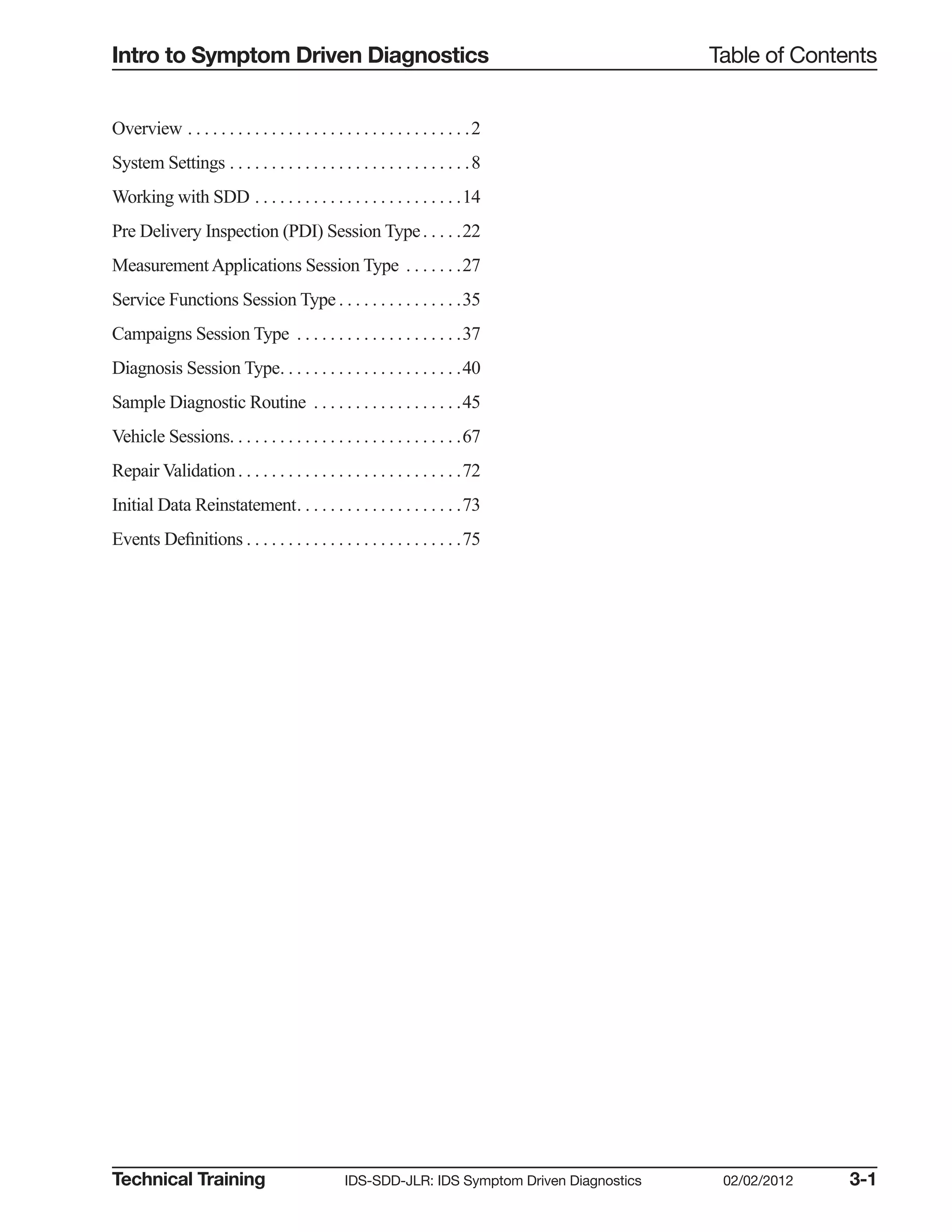 Ids sdd-jlr manual 02 02-12 (1) | PDF