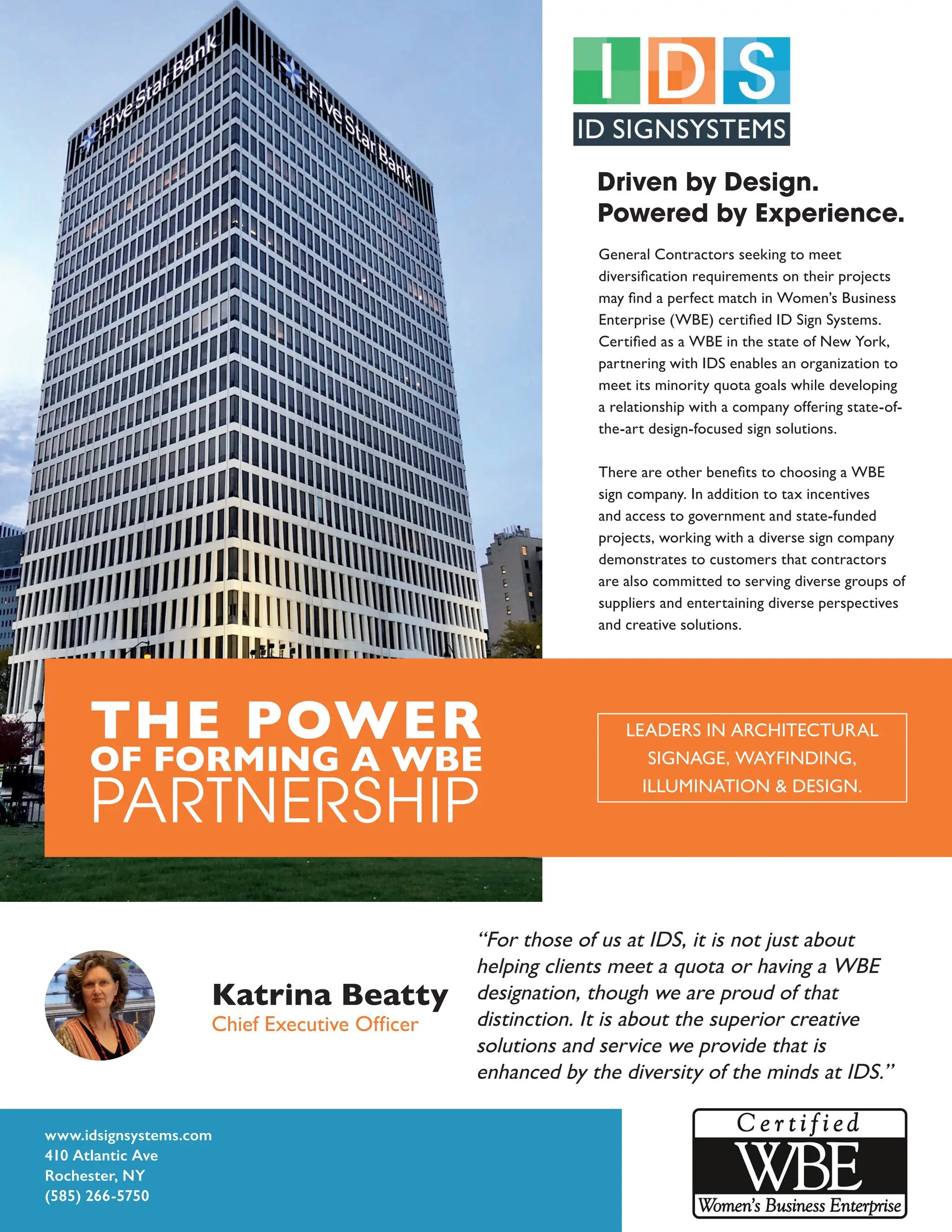 IDS-WBE White Paper Driven by Design. Powered by Experience. | PDF