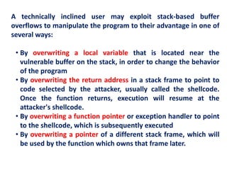 Ids 008 buffer overflow | PPSX