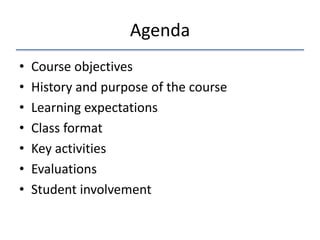 IDSA02 Orientation Session and Introduction to Course Objectives | PPTX