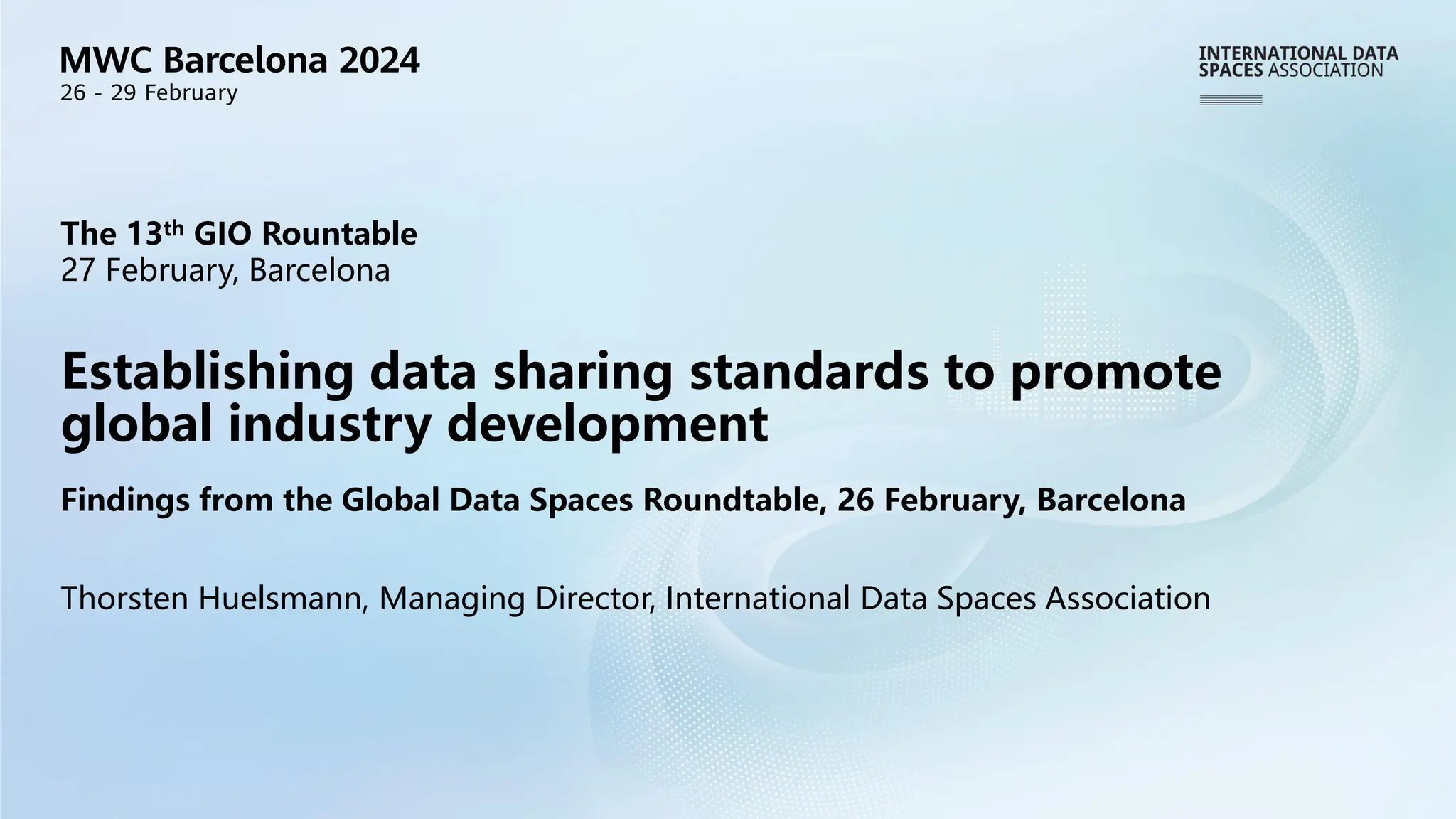 Establishing data sharing standards to promote global industry ...