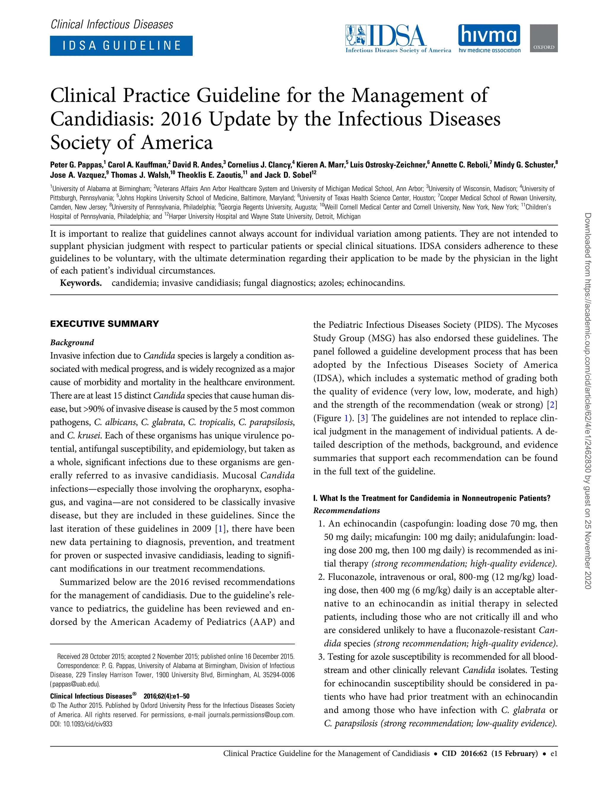 Infectious disease society of america guidelines | PDF | Infectious Diseases | Diseases and ...