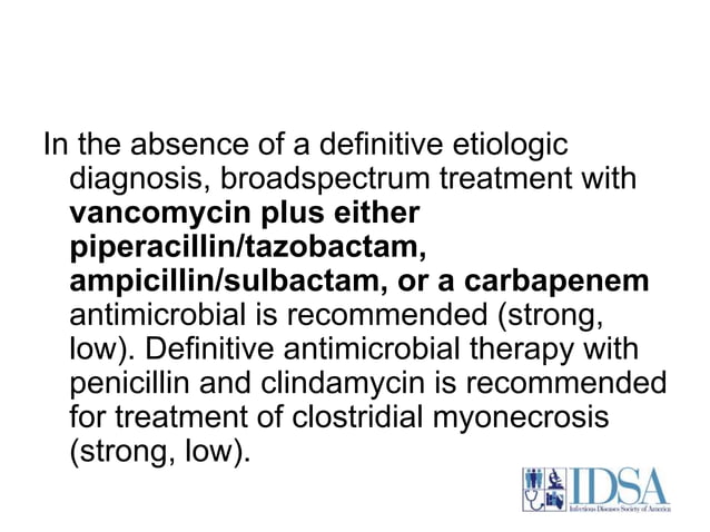 Management of Skin and Soft Tissue Infections: IDSA Guideline 2014 | PPTX