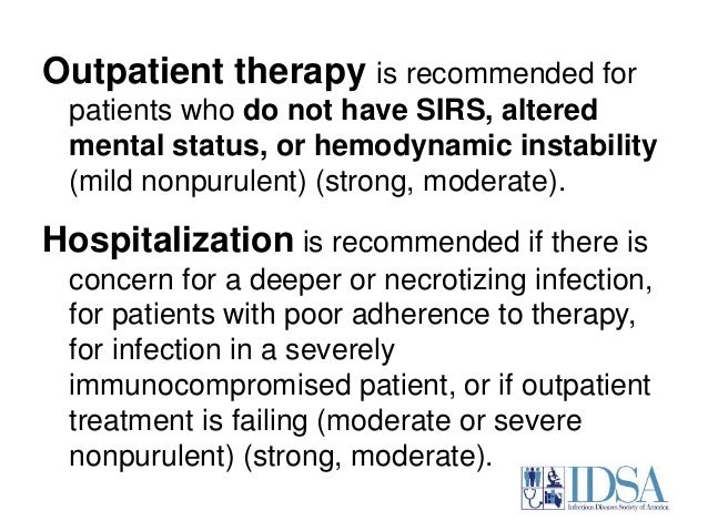 Management of Skin and Soft Tissue Infections: IDSA Guideline 2014