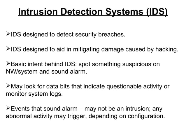 IDS and IPS | PPT