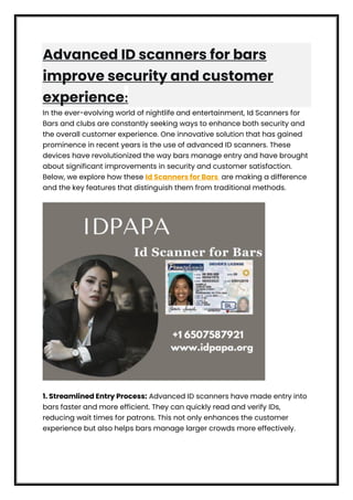 Id Scanners for Bars | PDF | Technology & Computing