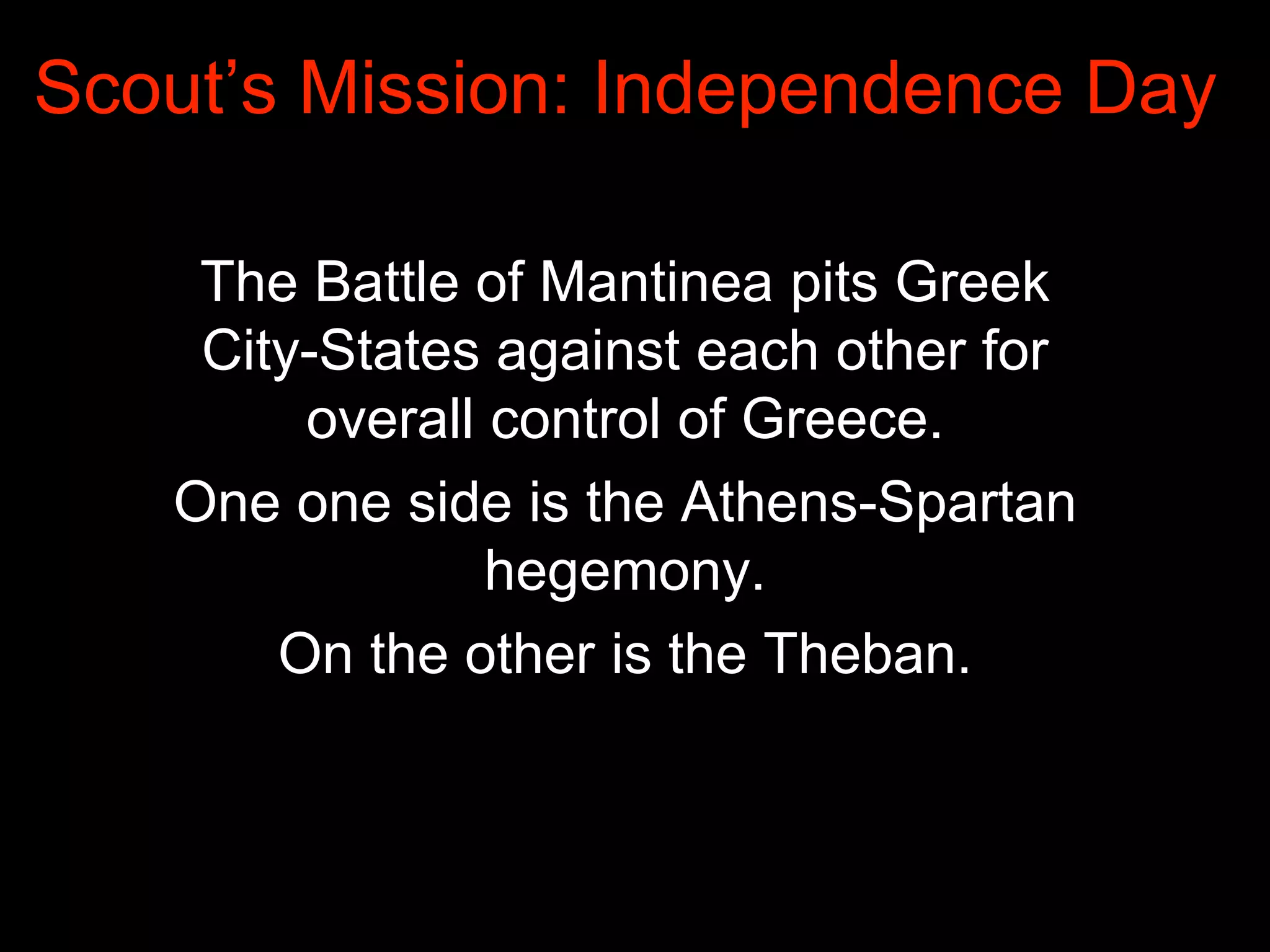 The Battle of Mantinea spelled the end of Greek City-States | PPTX