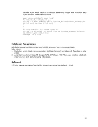 Information Theft: Wireless Router Shareport for Phun and profit - Hero Suhartono | PDF