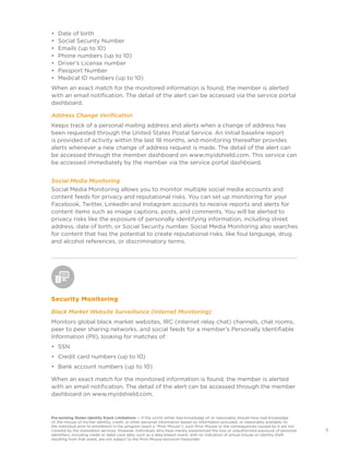 ID Shield Services and Features | PDF