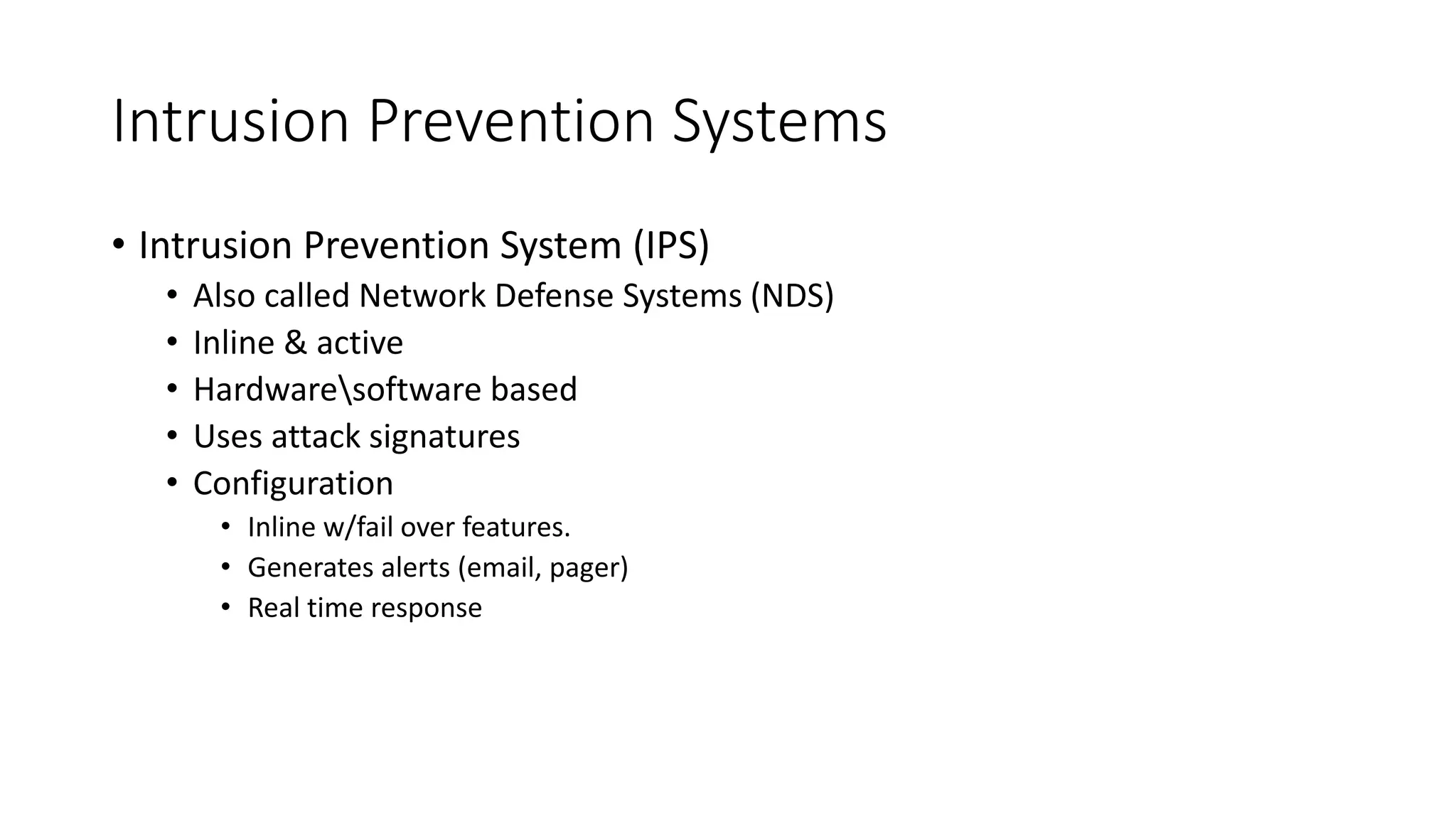 Intrusion detection system and intrusion prevention system | PPTX