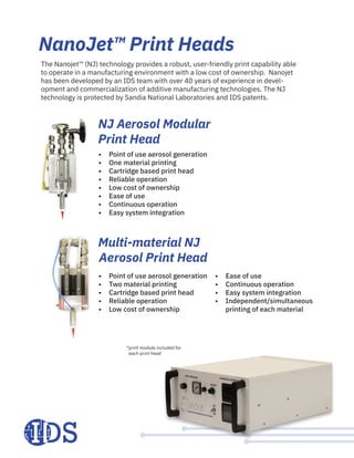 IDS Nanojet Specs | PDF | Desktop Publishing | Computer Software and ...