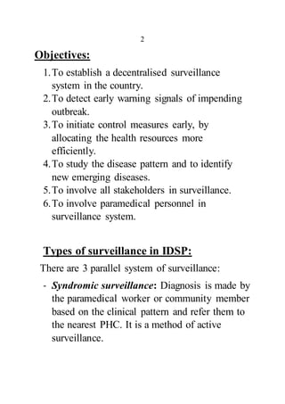A study on Integrated Disease Surveillance Project (IDSP) in Mangalore ...
