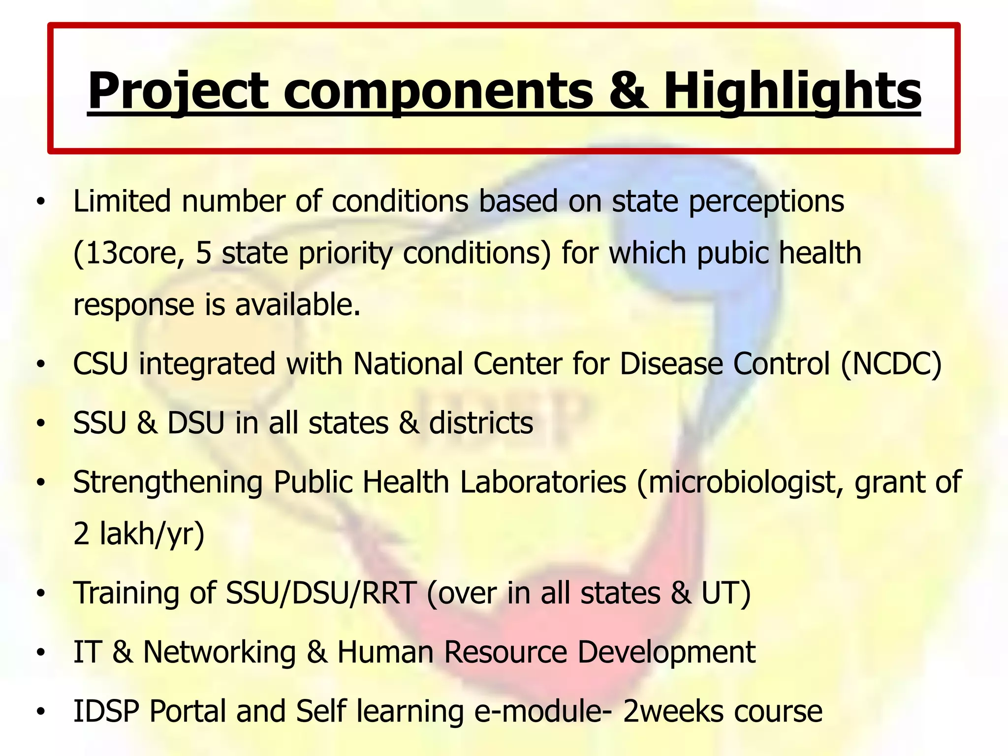IDSP- Integrated Disease Surveillance Programme | PPTX | Infectious ...