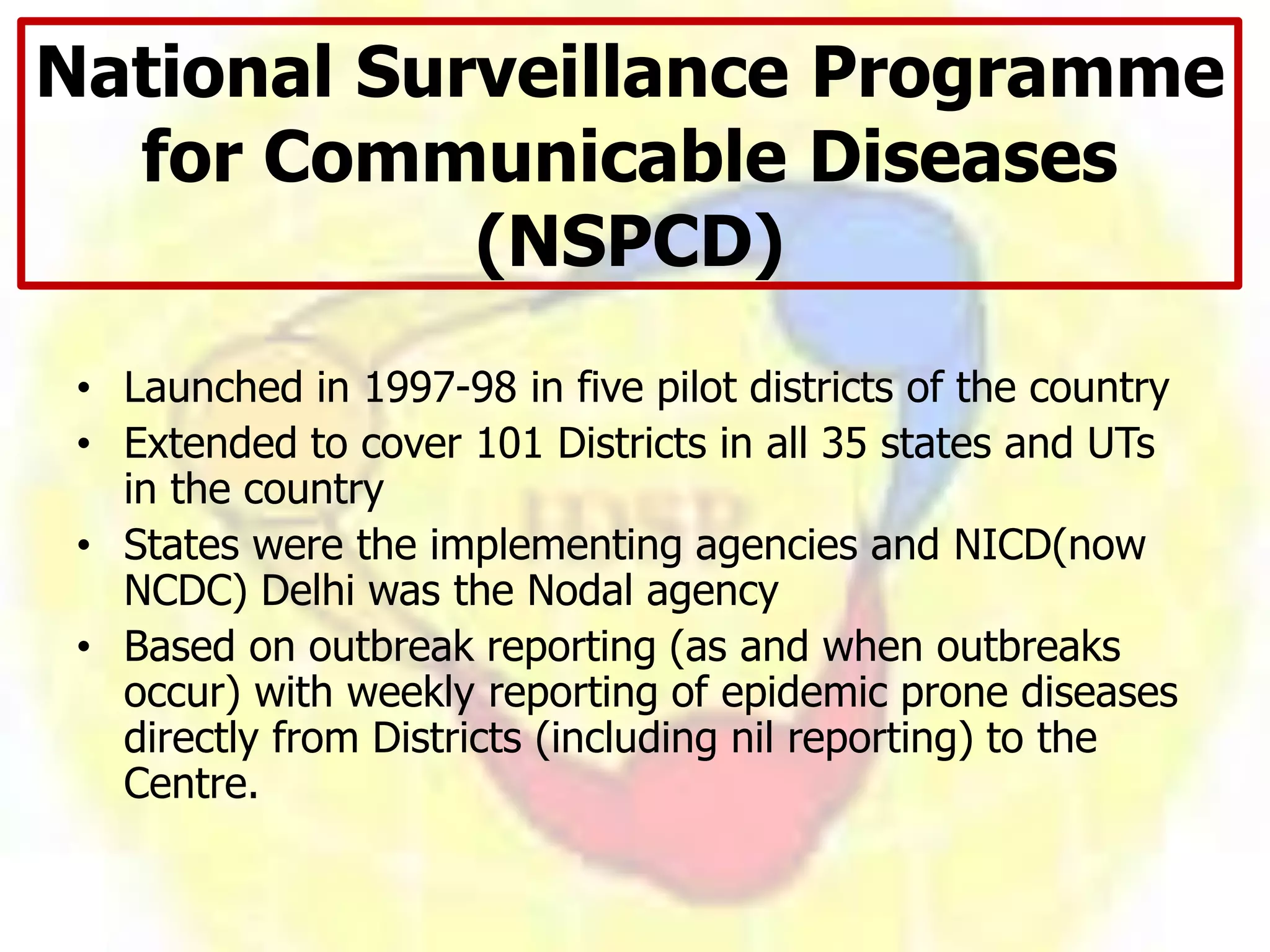 IDSP- Integrated Disease Surveillance Programme | PPTX