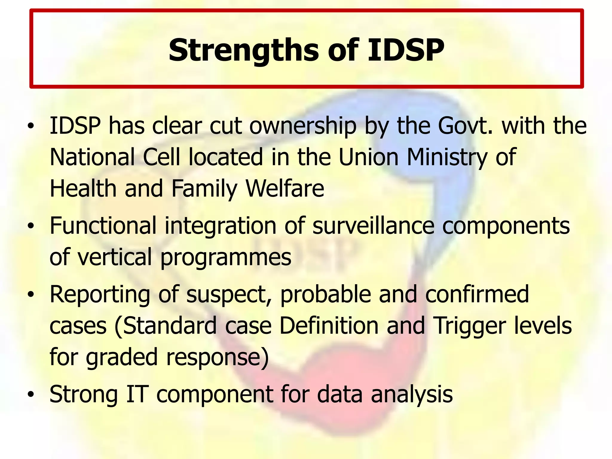 IDSP- Integrated Disease Surveillance Programme | PPTX