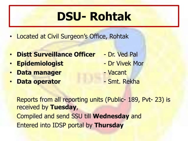 IDSP- Integrated Disease Surveillance Programme | PPTX | Infectious ...